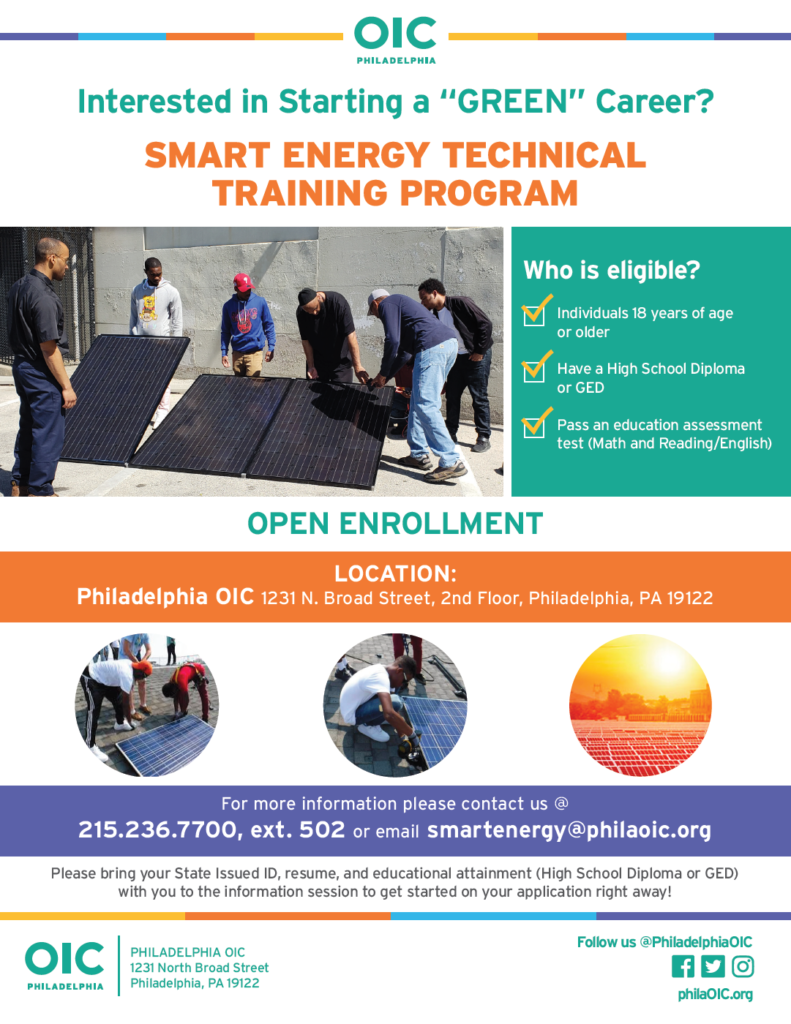 Philadelphia OIC – Smart Energy Technical Training Program – Open ...