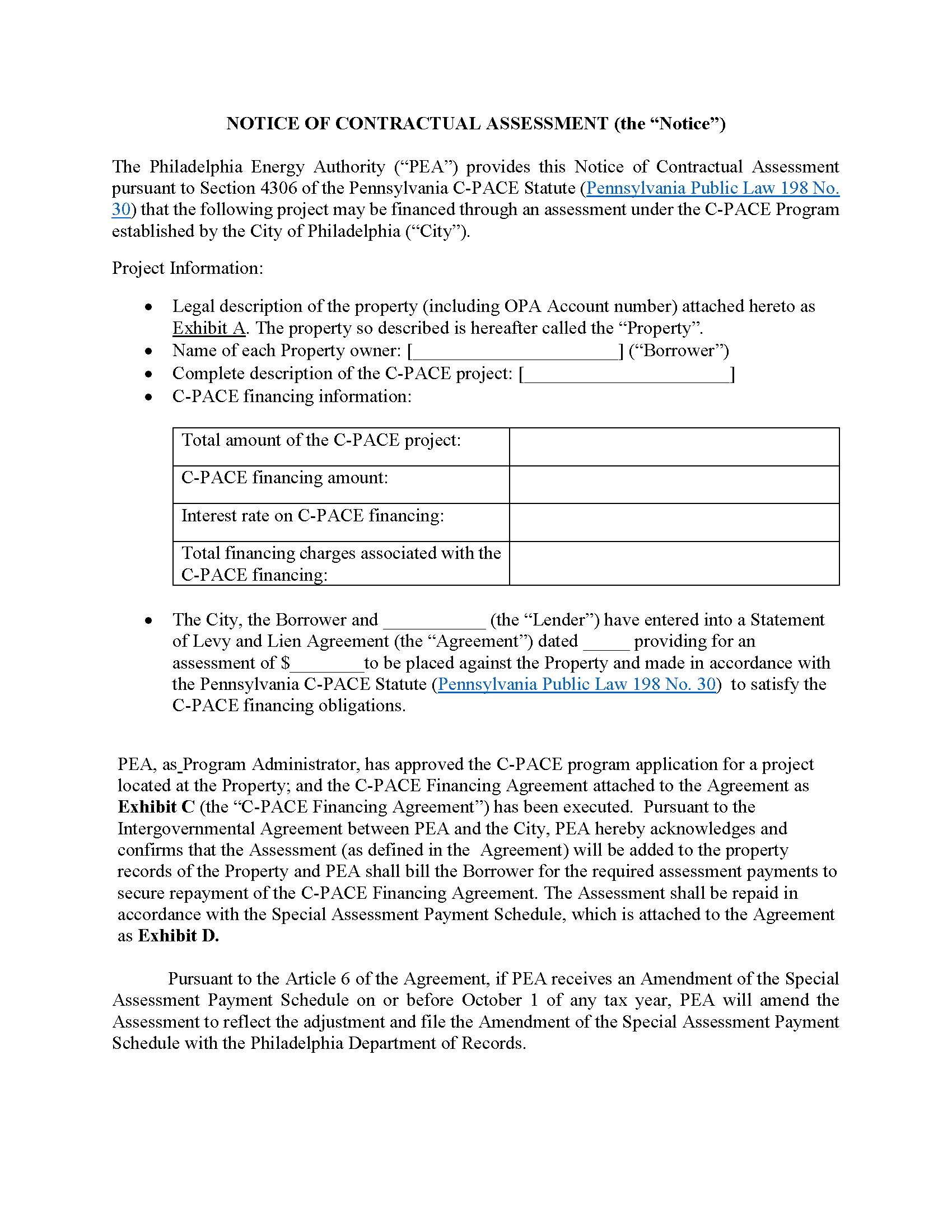 Commercial PACE | Resource Categories | Philadelphia Energy Authority