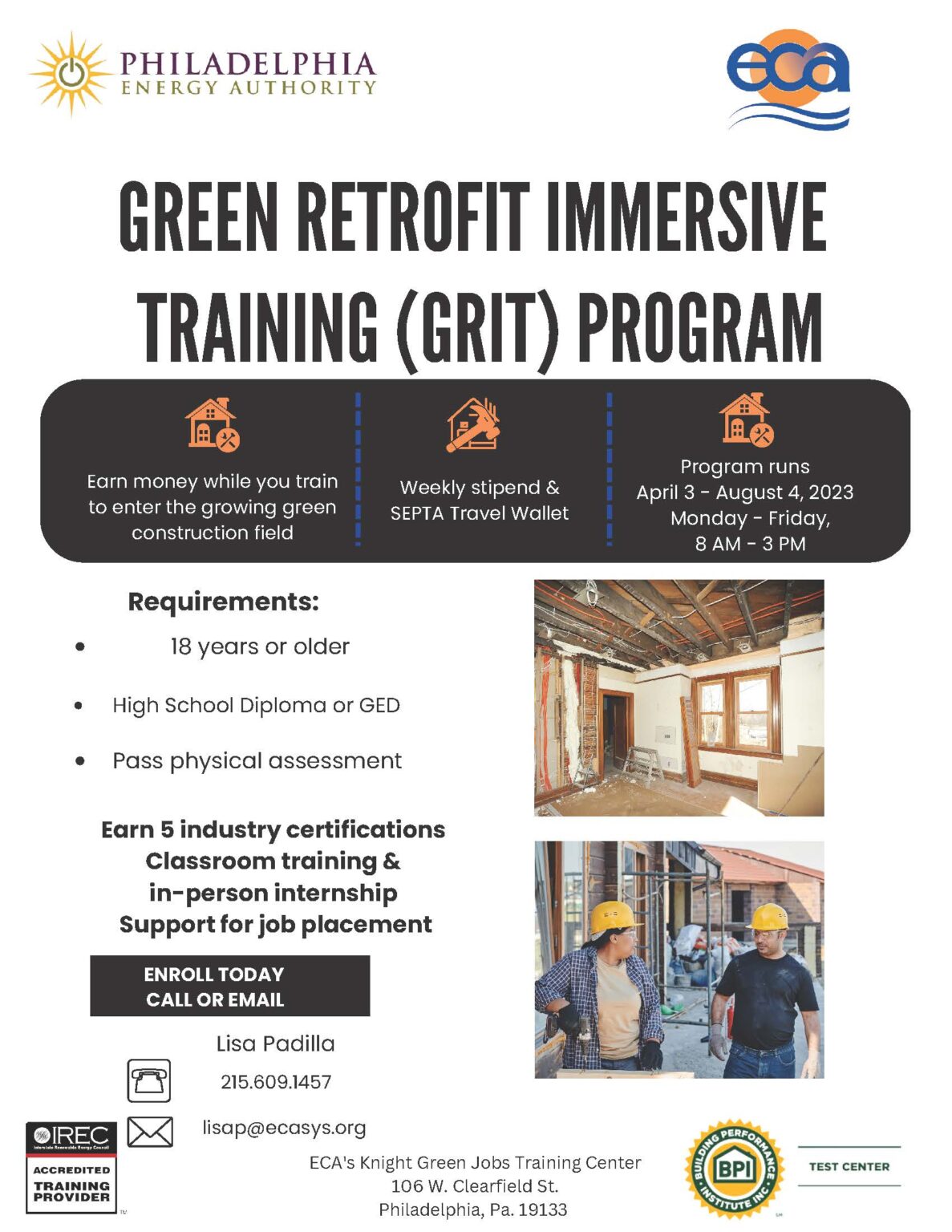 Recruitment for 2023 GRIT Program Now Open - Philadelphia Energy Authority