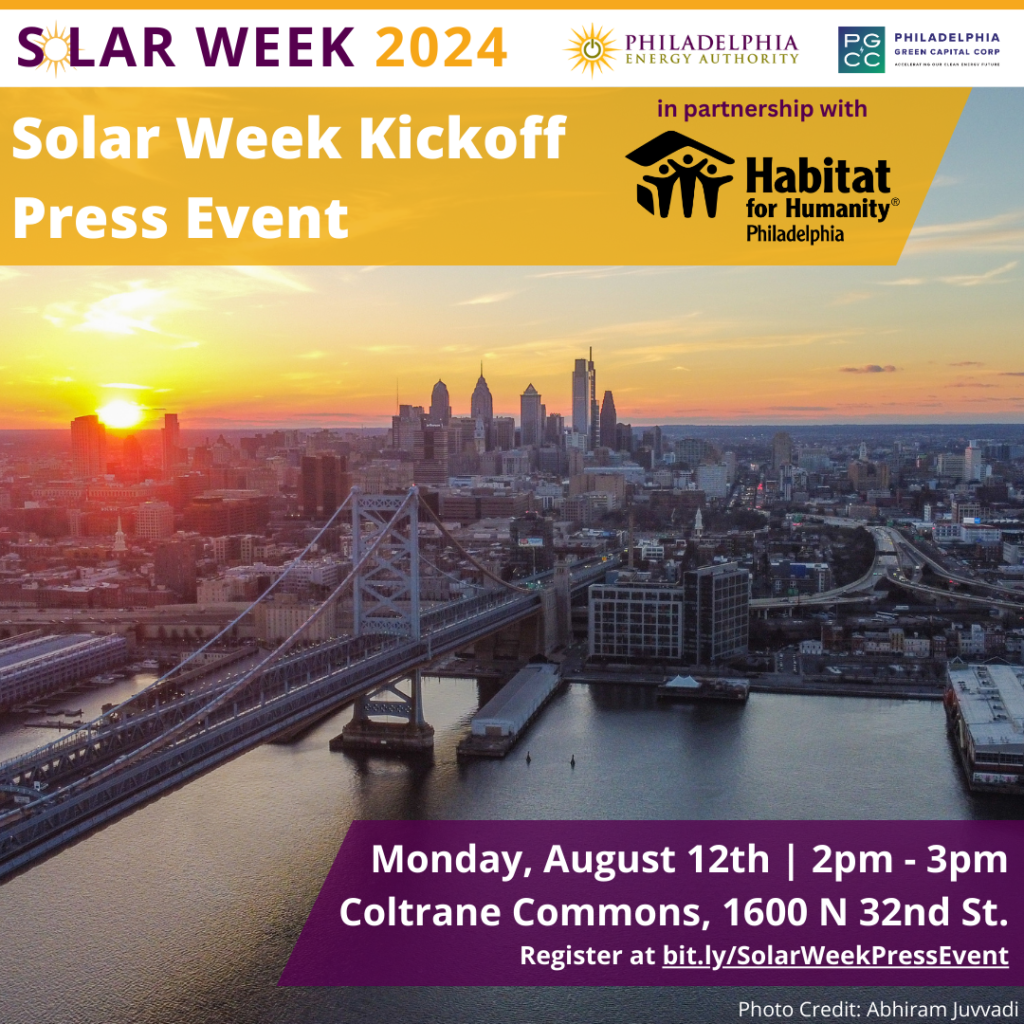 Solar Week Kickoff Press Conference - Philadelphia Energy Authority